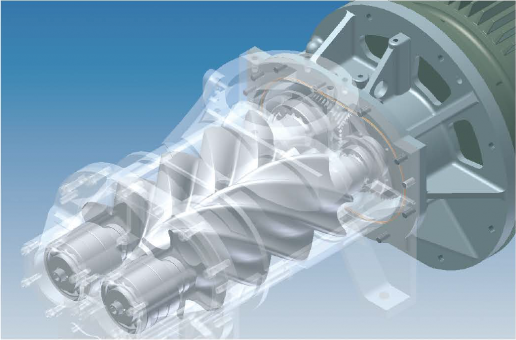 เครื่องอัดลม Oil-Flooded ผลิตกำลังลมประสิทธิภาพสูง - Meiwa